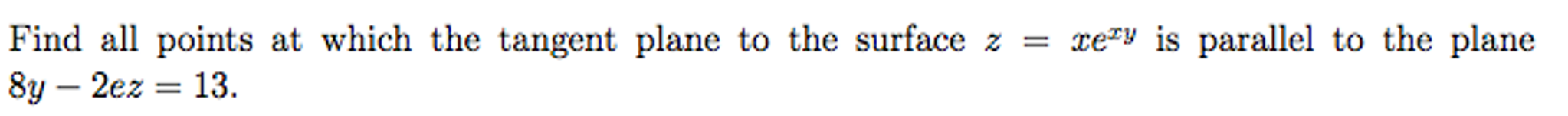 Solved Find all points at which the tangent plane to the | Chegg.com