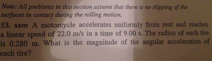 Solved A motorcycle acceleration uniformly from rest and | Chegg.com