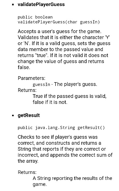 Solved How do I write the following methods for a | Chegg.com