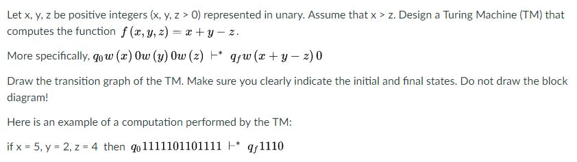Solved Let x, y, z be positive integers (x, y z > 0) | Chegg.com