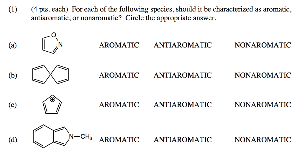 Solved (1) (4 pts. each) For each of the following species, | Chegg.com Solved (1) (4 pts. each) For each of the following species, | Chegg.com