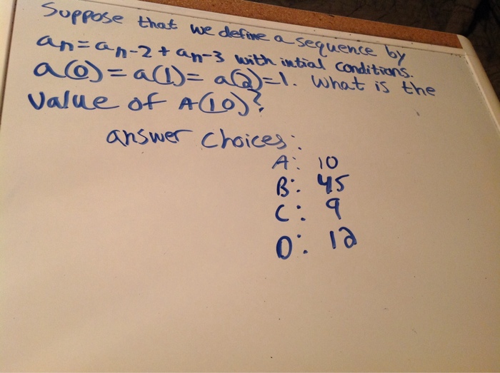Solved Suppose that we define a sequence by a_n = a_n - 2 + | Chegg.com