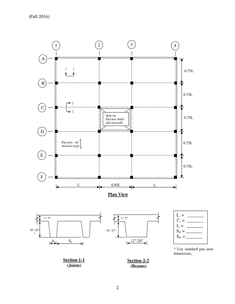 (Fall 2016) CEE 314: REINFORCED CONCRETE DESIGN CLASS | Chegg.com