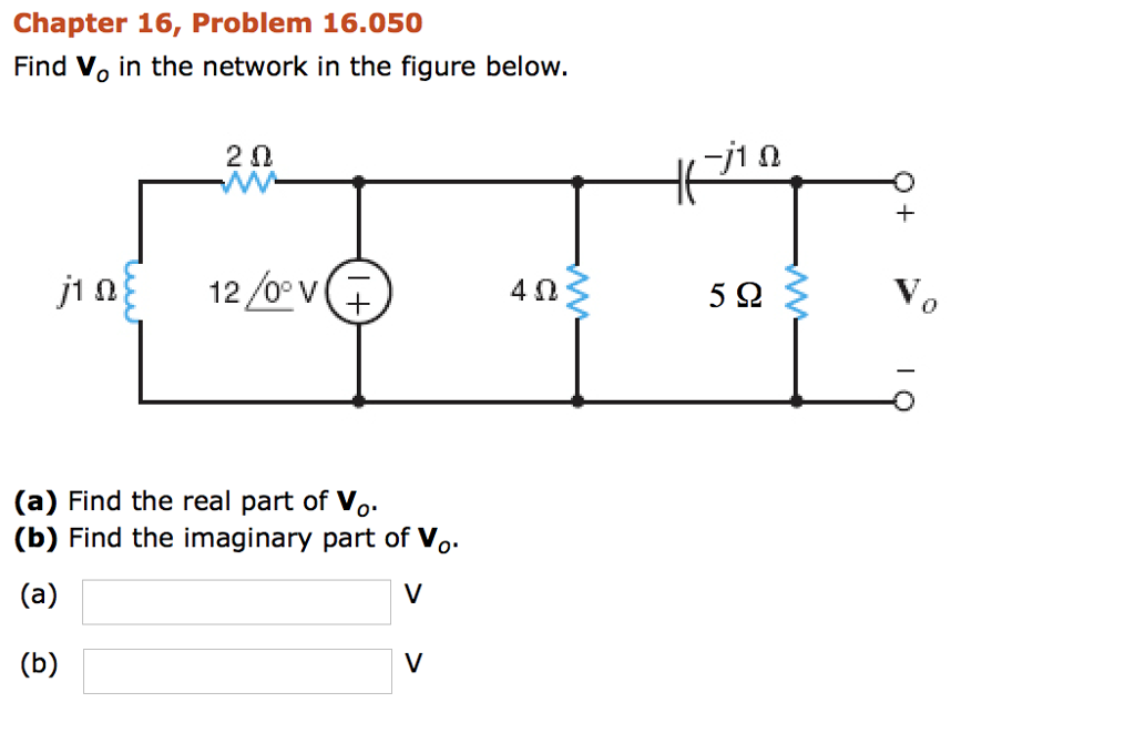 Solved Chapter 16, Problem 16.050 Find Vo in the network in | Chegg.com