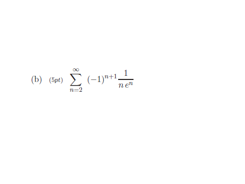 Solved Determined whether the series (-1)n/ lnn converges | Chegg.com