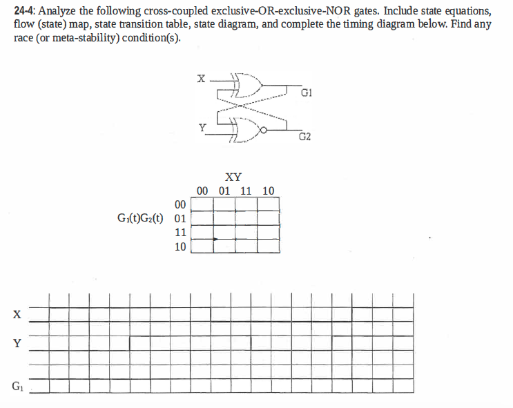 Solved 24-4: Analyze the following cross-coupled | Chegg.com