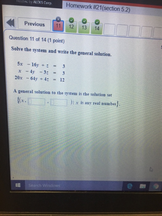 Solved Solve the system and write the general solution. 5x | Chegg.com