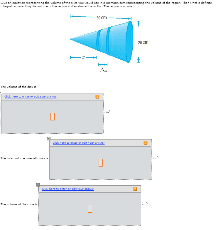 Solved Give an equation representing the volume of the slice | Chegg.com