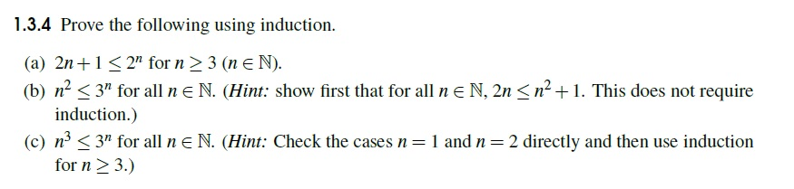 Solved 1.3.4 Prove the following using induction (a) 2n 132n | Chegg.com