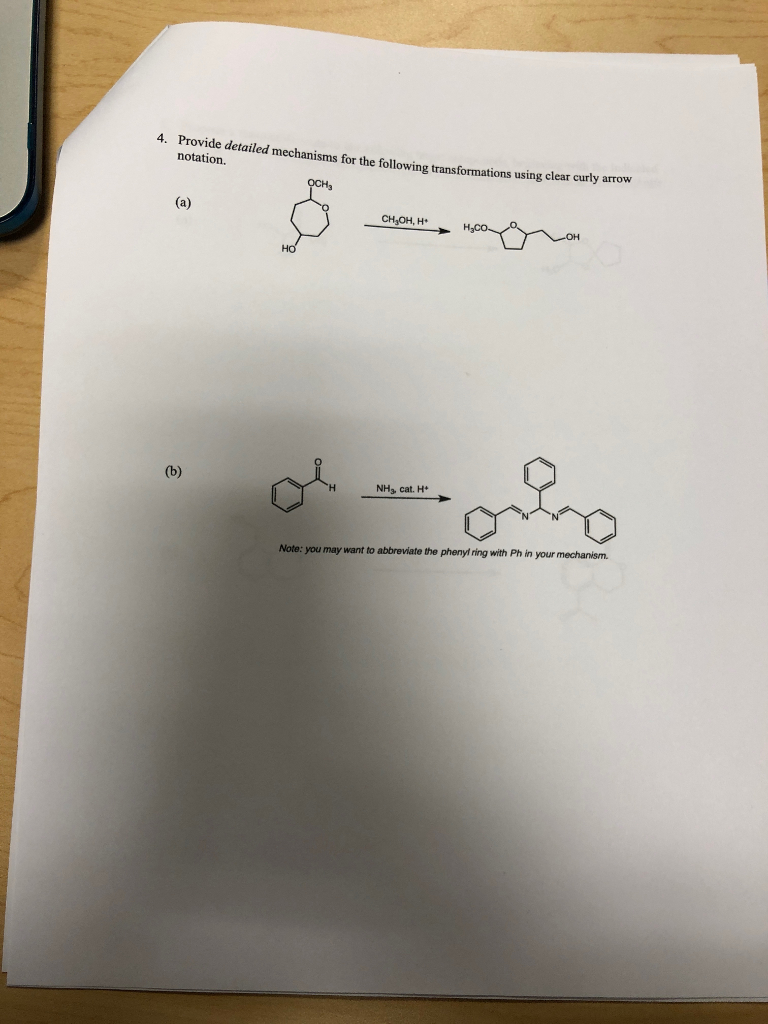 Solved 4. Provide detailed mechanisms for the following | Chegg.com