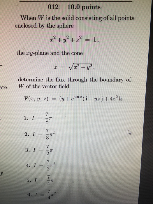 Solved When W is the solid consisting of all points enclosed | Chegg.com