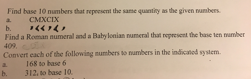 Solved Find base 10 numbers that represent the same quantity | Chegg.com