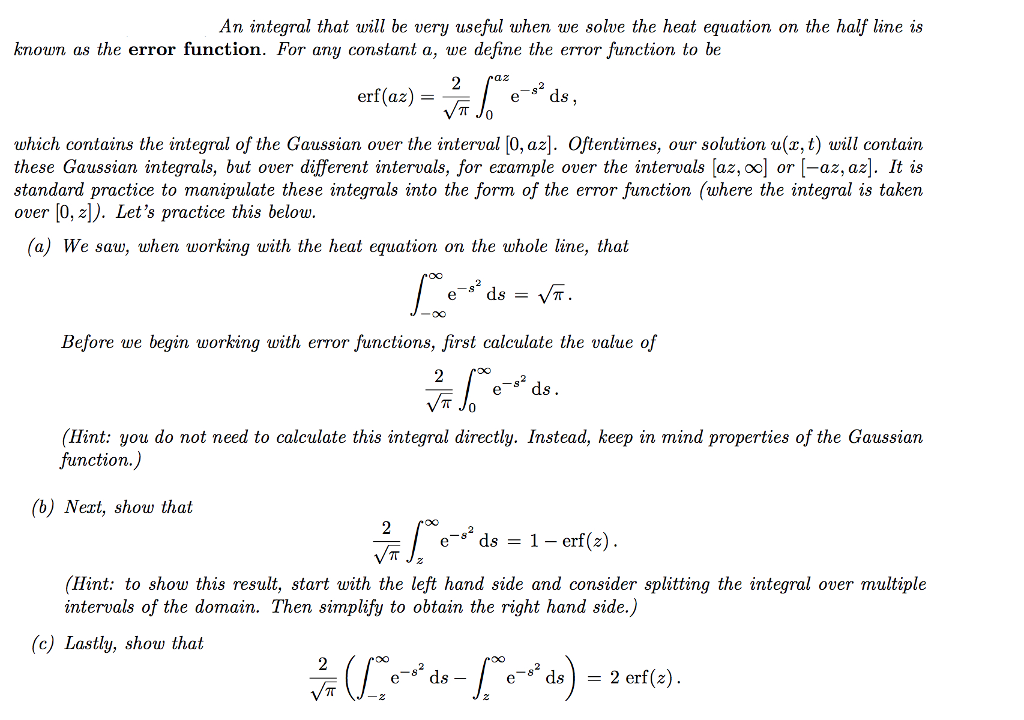 Solved An integral that will be very useful when we solve | Chegg.com