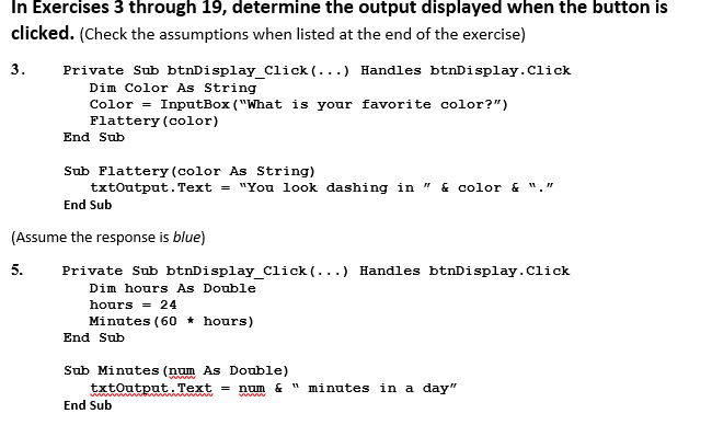 Solved In Exercises 3 Through 19 Determine The Output 