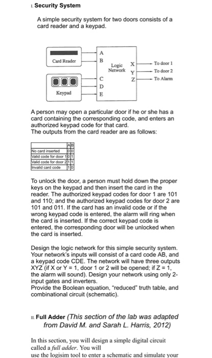 Solved A simple security system for two doors consists of a | Chegg.com