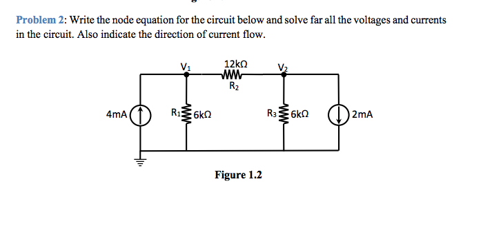 Solved Write the node equation for the circuit below and | Chegg.com