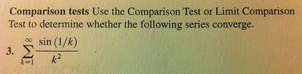 Solved Use the Comparison Test or Limit Comparison Test to | Chegg.com
