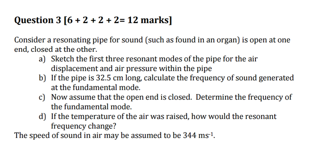 Solved Consider a resonating pipe for sound (such as found | Chegg.com