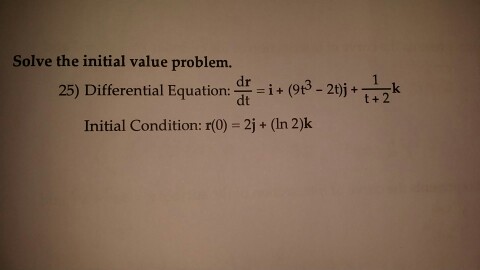 Solved Solve the initial value problem. 25) Differential | Chegg.com