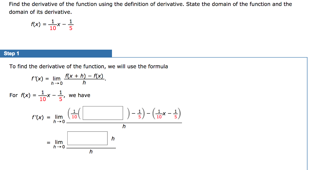 Solved Find the derivative of the function using the | Chegg.com