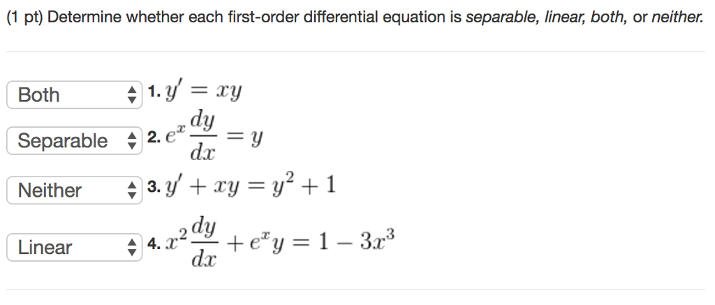 Solved Determine Whether Each First Order Differential