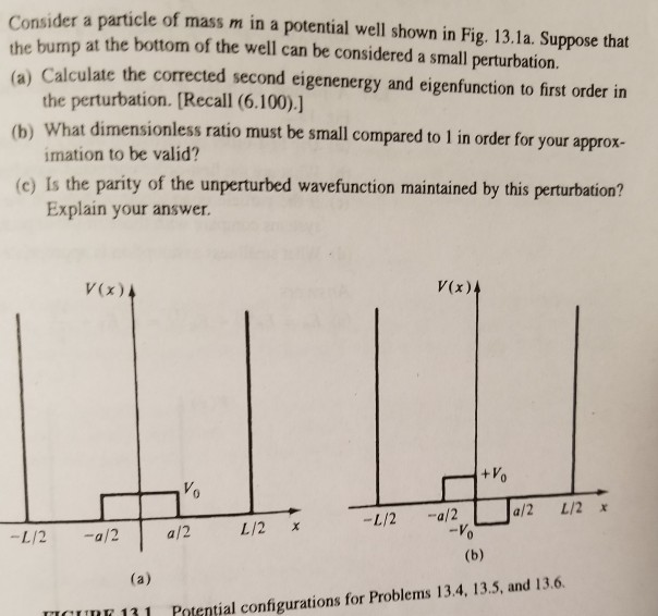 Solved Consider a particle of mass m in a potential well | Chegg.com