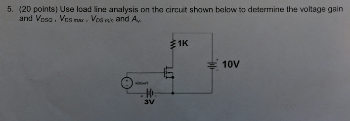 Solved Use load line analysis on the circuit shown below to | Chegg.com