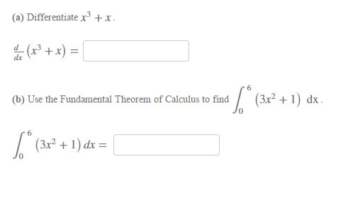 Solved (a) Differentiate 3 x (x3 + x) = dx 6 (b) Use the | Chegg.com