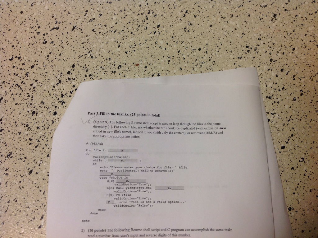 The following Bourne shell script is used to loop | Chegg.com