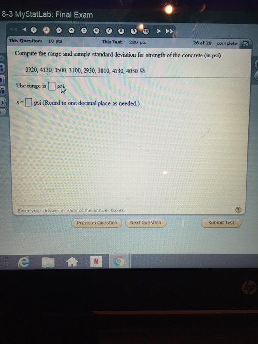 Solved compute the range and sample standard deviation for | Chegg.com
