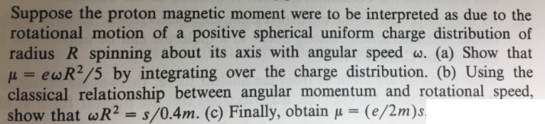Solved Suppose the proton magnetic moment were to be | Chegg.com