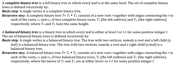 Solved A complete binary tree is a full binary tree in which | Chegg.com