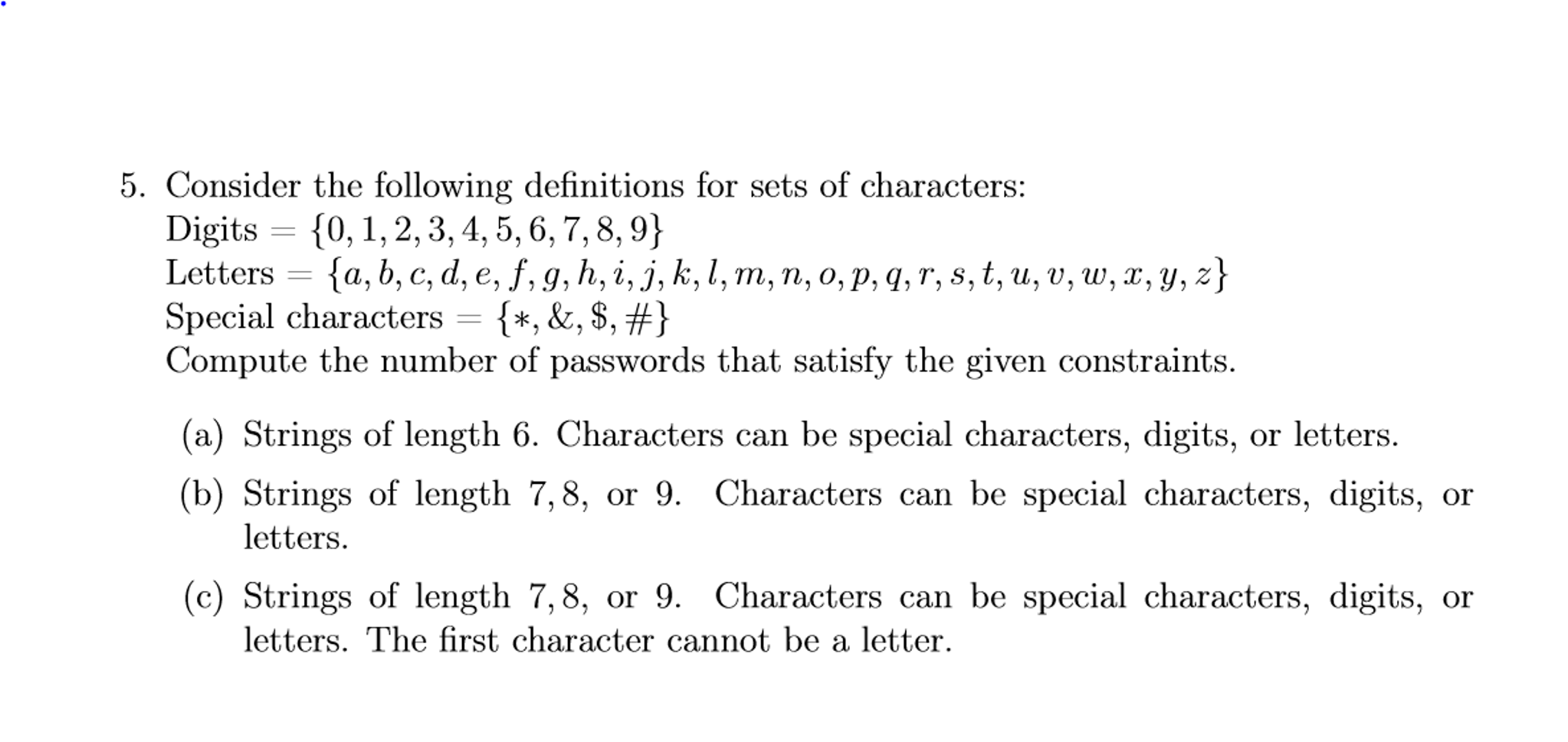 Solved Consider the following definitions for sets of | Chegg.com