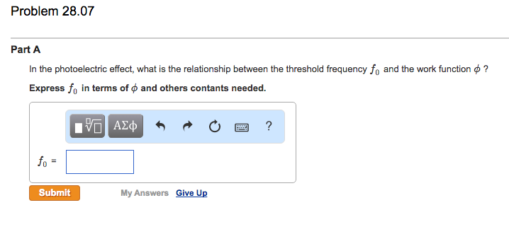 Solved In the photoelectric effect, what is the relationship | Chegg.com