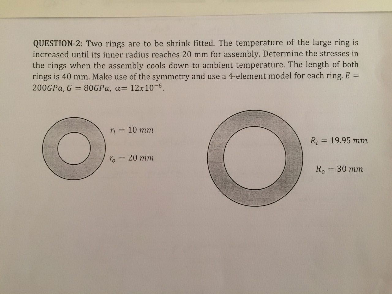 Solved Two rings are to be shrink fitted. The temperature of | Chegg.com