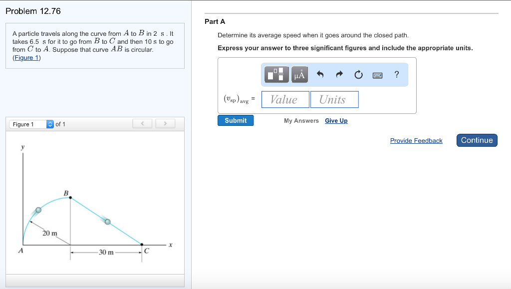 Solved A particle travels along the curve from A to B in 2 | Chegg.com