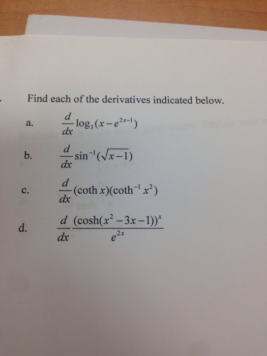 Solved Find each of the derivatives indicated below. a. | Chegg.com