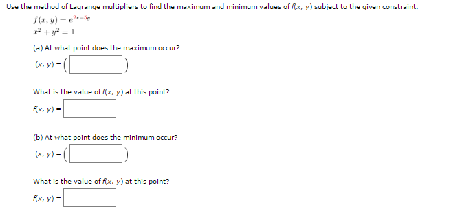 Solved Use the method of Lagrange multipliers to find the | Chegg.com