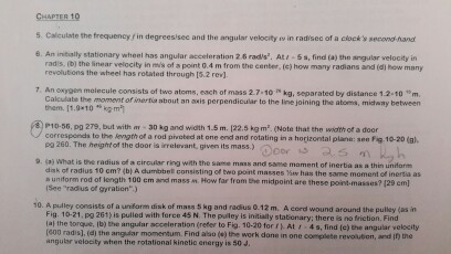Solved CHAPTER 10 5. Calculate the frequency fin degreesisee | Chegg.com