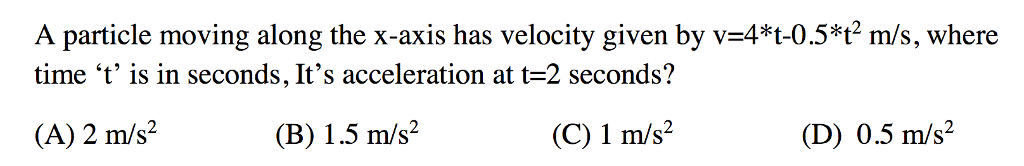 Solved A particle moving along the x-axis has velocity given | Chegg.com