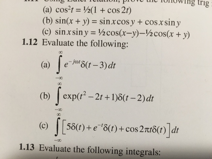 Solved Solve cos^2 t = 1/2(1 + cos 2t) sin(x + y) = sin x | Chegg.com