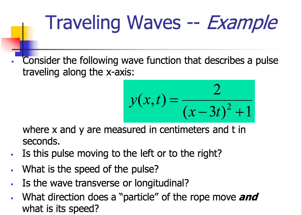 Solved Consider the following wave function that describes a | Chegg.com