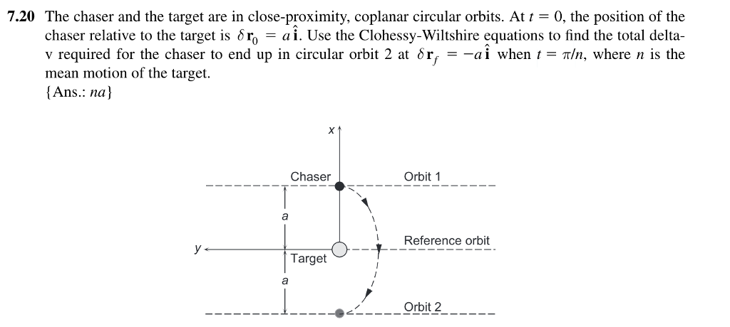 Solved 7.20 The chaser and the target are in | Chegg.com