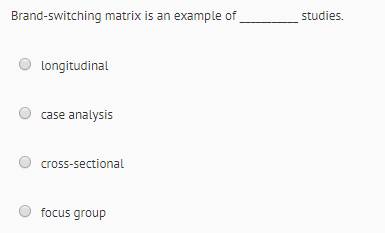 Solved Brand-switching matrix is an example of O | Chegg.com
