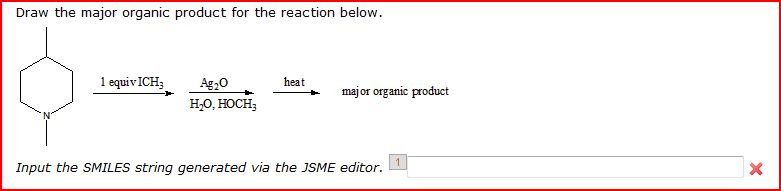 Solved Draw the major organic product for the reaction | Chegg.com