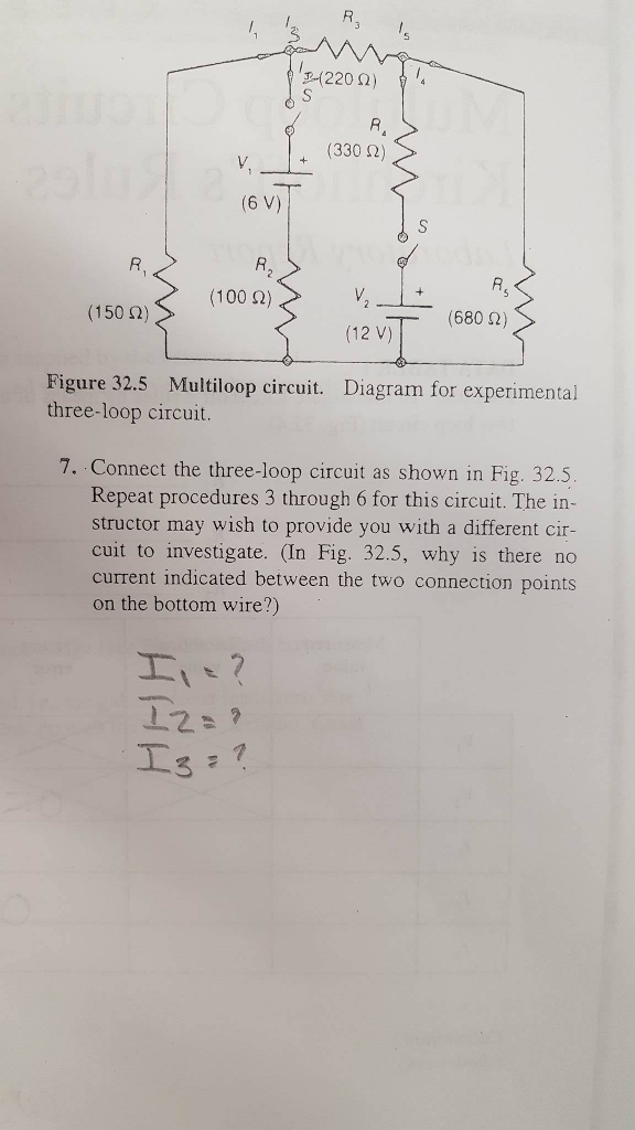Solved Connect the three-loop circuit as shown in Fig. 32.5 | Chegg.com
