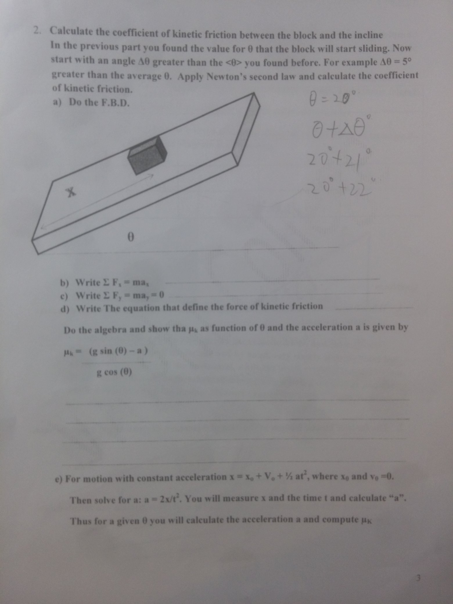 Solved Block and Incline Plane Lab Objectives: The purpose | Chegg.com
