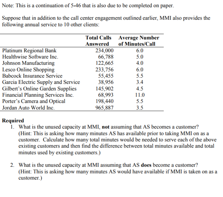 5-46 on page 165 Market Makers Inc. (MMI) provides a | Chegg.com