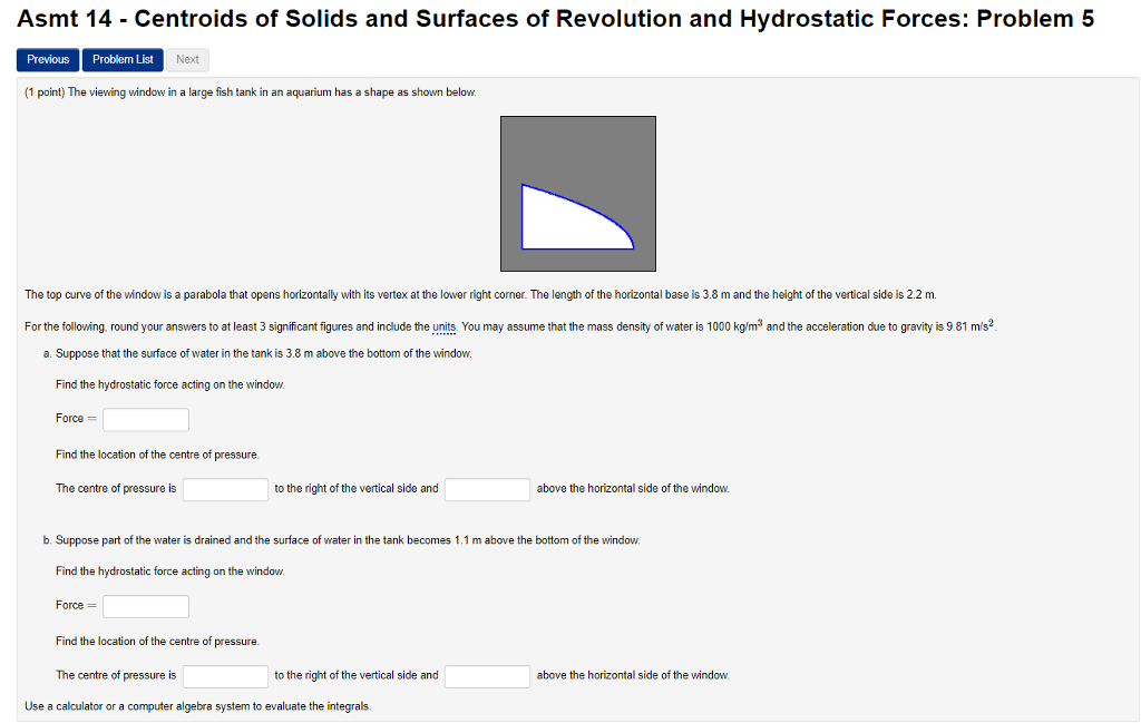 Asmt 14 - Centroids of Solids and Surfaces of | Chegg.com