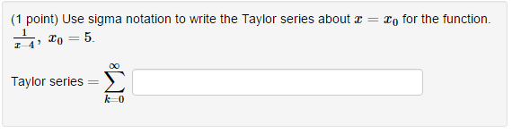 Solved Use sigma notation to write the Taylor series about x | Chegg.com